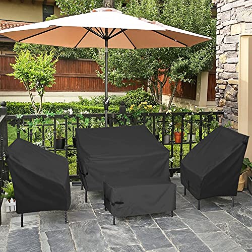 Porch Shield Waterproof Outdoor Bench Sofa Cover – Patio 2 Seater Loveseat Cover 56W x 31D x 33H inch, Black