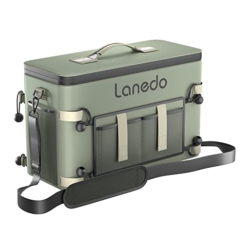 Lanedo 34-Can Multi-Functional Collapsible Soft-Sided Cooler - Leak-Proof Beach Cooler, Portable Ice Chest, and Travel Cooler for Food Shopping, Camping, Kayaking, Fishing, Multi-Person Lunch Bag!