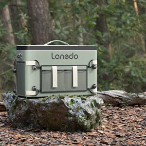 Lanedo 34-Can Multi-Functional Collapsible Soft-Sided Cooler - Leak-Proof Beach Cooler, Portable Ice Chest, and Travel Cooler for Food Shopping, Camping, Kayaking, Fishing, Multi-Person Lunch Bag!