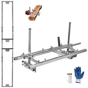 hihone chainsaw mill, portable 14inch to 36inch guide bar chainsaw milling planking milling wood lumber cutting sawmill, with 9ft rail mill guide system