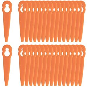 plumia 120pcs plastic blades replacement parts compatible with stihl polycut 2-2, 3-2 grass trimmer fsa45 fse52 fsa57, sun joe 24v-gt10