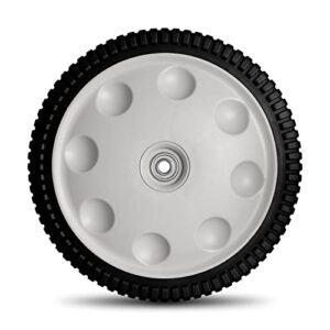 12 inch wheels replacement for mtd 734-04019 734-04127, s-wave real wheels tires compatible with most troy bilt walk-behind push lawn mower, 1 pack