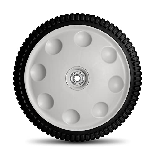 12 Inch Wheels Replacement for MTD 734-04019 734-04127, S-Wave Real Wheels Tires Compatible with Most Troy Bilt Walk-Behind Push Lawn Mower, 1 Pack