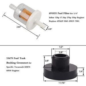 HPENP Cut-Off Fuel VALVES For Scag 2-Way 1/4" Barbs Steel Fuel Oil Gas Petcock in Line Valve 482212, E633347, 1-633347, Husqvarana 539102679 with Fuel Filter Kit