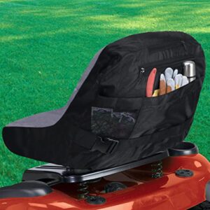 Universal Riding Lawn Mower Seat Cover, Compatible with John Deere, Craftsman, Cub Cadet, Kubota, Waterproof Seat Cover Fits Tractor seat backrests 12.5" - 14" H Without armrests