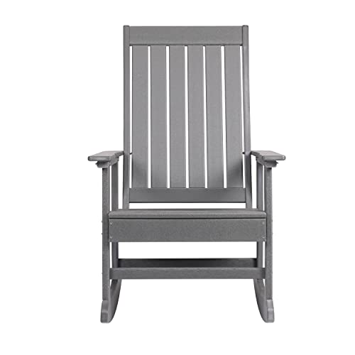 Island Umbrella NU6913 Ez-Care Tek-Wood Adirondack Rocker, Slate Grey