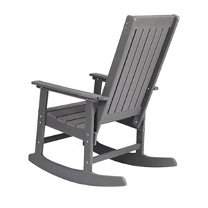 Island Umbrella NU6913 Ez-Care Tek-Wood Adirondack Rocker, Slate Grey