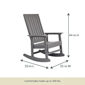 Island Umbrella NU6913 Ez-Care Tek-Wood Adirondack Rocker, Slate Grey