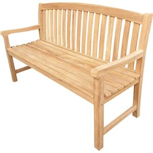 MISC Seven Seas Teak Wood Outdoor Patio Bench 5 Foot Brown Traditional Water Resistant