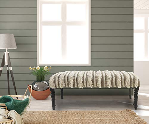 LR Home Abilene Bench, 1'6" x 3'11" x 1'4", Cream