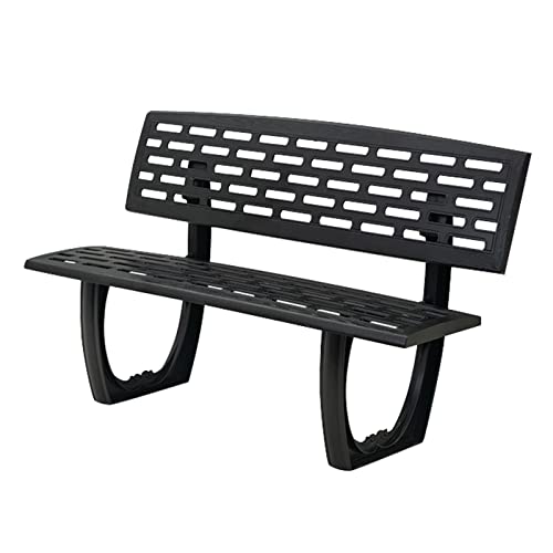 FQMYLTYN 3-Seater Outdoor Garden Bench Park Bench, Weatherproof Anti-Rust Heavy-Duty Outside Benches, Holds Up to 1200 Lbs, Loveseat for Patio, Backyard, Deck, Lawn