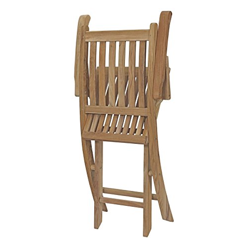 Modway EEI-2703-NAT Marina Premium Grade A Teak Wood Outdoor Patio Folding Armchair, Natural