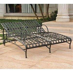 international caravan santa fe nailhead double multi position chaise lounge