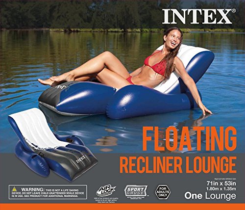 Intex Floating Recliner Lounge for Swimming Pools, 2-Pack