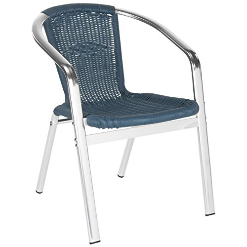 Safavieh Home Collection Wrangell Teal Indoor-Outdoor Stacking Arm Chair