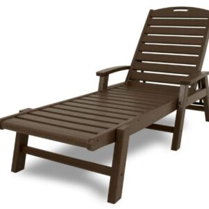 Trex Outdoor Furniture Yacht Club Stackable Chaise Lounger with Arms, Vintage Lantern