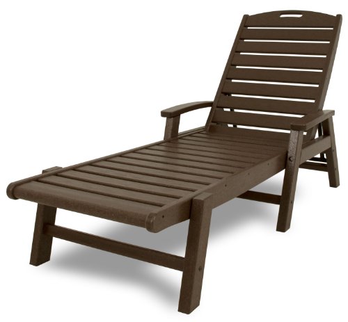 Trex Outdoor Furniture Yacht Club Stackable Chaise Lounger with Arms, Vintage Lantern