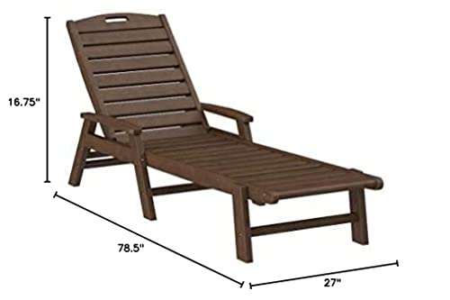 Trex Outdoor Furniture Yacht Club Stackable Chaise Lounger with Arms, Vintage Lantern