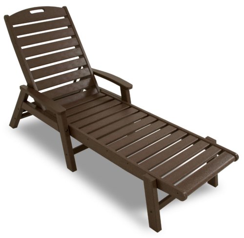 Trex Outdoor Furniture Yacht Club Stackable Chaise Lounger with Arms, Vintage Lantern