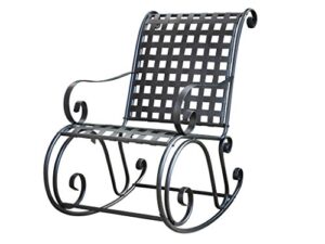 international caravan iron outdoor patio rocker