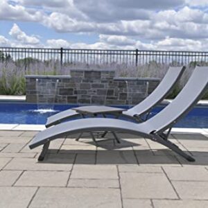 Vivere CORL3-GB Coral Springs Lounger, Grey