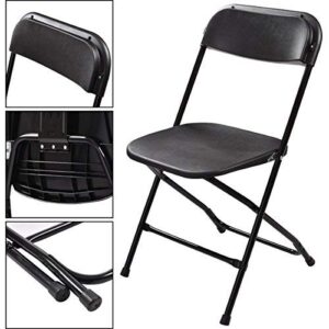 Sandinrayli 5-Pack Black Plastic Folding Chair Outdoor Patio Garden Wedding Party Event Furniture Chairs