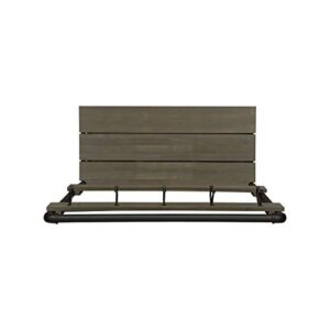 Christopher Knight Home Kay Indoor Industrial Acacia Wood Bench with Shelf and Coat Hooks, Gray Finish, Rustic Metal