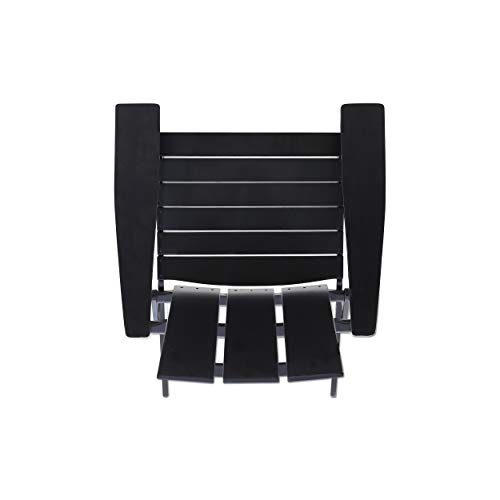 Christopher Knight Home Aberdeen Outdoor Contemporary Acacia Wood Foldable Adirondack Chair, Black