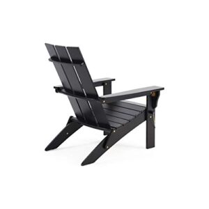 Christopher Knight Home Aberdeen Outdoor Contemporary Acacia Wood Foldable Adirondack Chair, Black