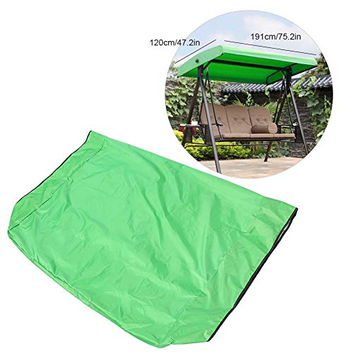 Ymiko Waterproof Porch Swing Top Cover Patio Swing Canopy Replacement Cover 75.2x47.2 in/191x120 cm