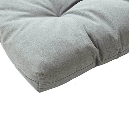 FUNHOME Tufted Loveseat Cushion for Swing, Patio Garden Wicker Loveseat Funiture 1 Pack, Chairs Pad Lounger Seat for Wicker Loveseat Settee 42x18 Inch-Light Gray