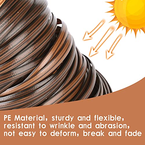 HANKRSSTOP 459 FT Wicker Repair Material,Gradient Brown Coffee Synthetic Rattan Repair Material with Premium New Materials Wicker Repair Kit for Rattan Chair Sofa and Storage Basket Replacement.