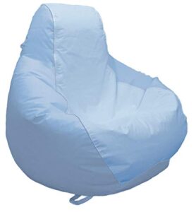 joybean outdoor bean bag chair – water resistant marine vinyl ideal for yacht boat pool patio garden marine – lawn chair – patio furniture – for adults teens kids (medium, carolina blue)