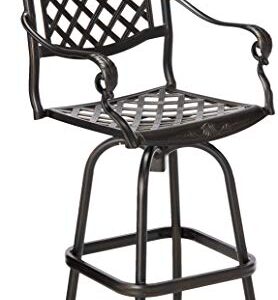 Christopher Knight Home Avon Outdoor Cast Aluminum Bar stool, Shiny Copper