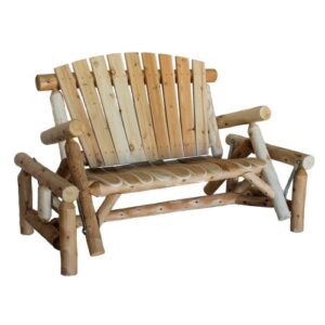 lakeland mills cfu139 cedar log glider natural