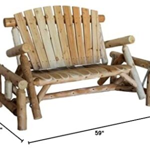 Lakeland Mills CFU139 Cedar Log Glider Natural