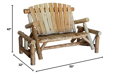 Lakeland Mills CFU139 Cedar Log Glider Natural