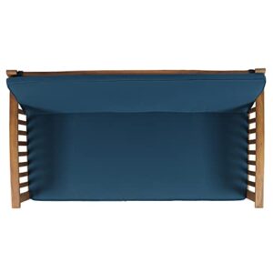 Christopher Knight Home Grace Outdoor Acacia Wood Loveseat, Brown Patina an Dark Teal