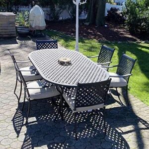 PatioFestival 8 Piece Patio Dining Chairs Metal Outdoor Chairs Wrought Iron Patio Furniture,Dinning Chairs Set with Arms and Seat Cushions