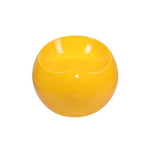 Magshion Modern Living Room Patio Night Club Bar Cocktail Guest Backless Ball Round Lounge Fiberglass Stool Pouf Chairs, Yellow