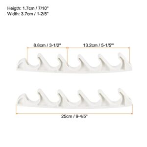 PATIKIL Chaise Adjustment Bracket, 4 Pack 5 Position Lawn Yard Multi Position Back Support Adjuster for Outdoor Lounge Patio, White