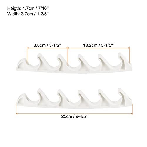 PATIKIL Chaise Adjustment Bracket, 4 Pack 5 Position Lawn Yard Multi Position Back Support Adjuster for Outdoor Lounge Patio, White