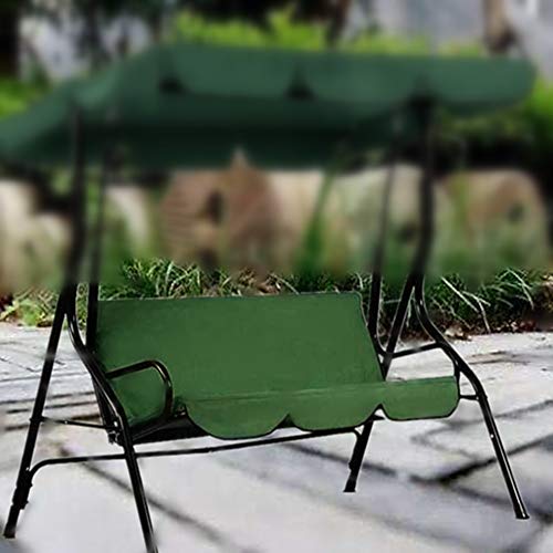 boyspringg Swing Cushion Cover Swing Seat Cover Waterproof Replacement for 3 Seat Swing Chair All Weather Swing Chair Protection 59"x59"x4" (Green)