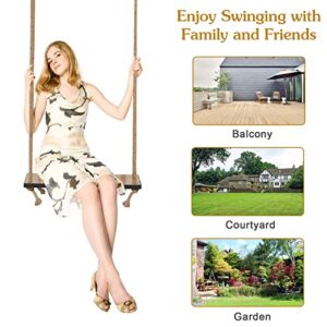 Kinfant Outdoor Patio Swing Chairs - Garden Chair Set with Table for Adults 2 Person Swing Set