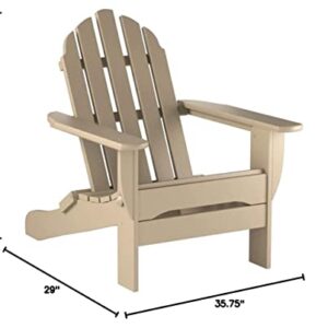 POLYWOOD AD5030SA Classic Folding Adirondack, Sand