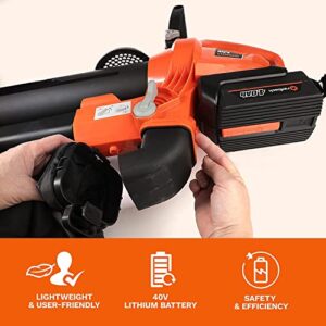 Redback 40V Cordless Leaf Blower/Vacuum Kit Brushless Motor Includes 2Ah Battery 5a ChargerM KIT W/ 2AH Battery 5A Charger EV480DKIT2A