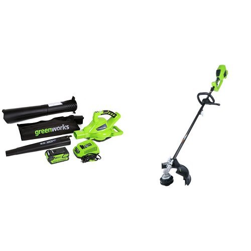 GreenWorks DigiPro G-MAX 40V Cordless Blower Vacuum and String Trimmer