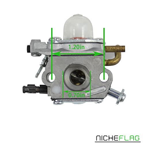 NICHEFLAG C1U-K78 Carburetor with P021002921 Air Cleaner Case Assembly A226001410 Air Filter for Echo Blower PB200 PB201 ES210 ES211 Shredder and Shindaiwa EB212 SV212 EB212 Blowers