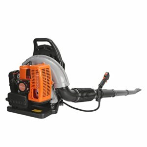 leaf blower, 63cc 665 cfm single-cylinder air-cooled two-stroke backpack gas powered leaf blower, snow blower leaf blower for dust, snow debris,yard, work around the house orange