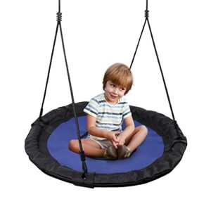 funjump saucer tree swing set,adjustable hanging ropes, attaches to trees or existing swing sets